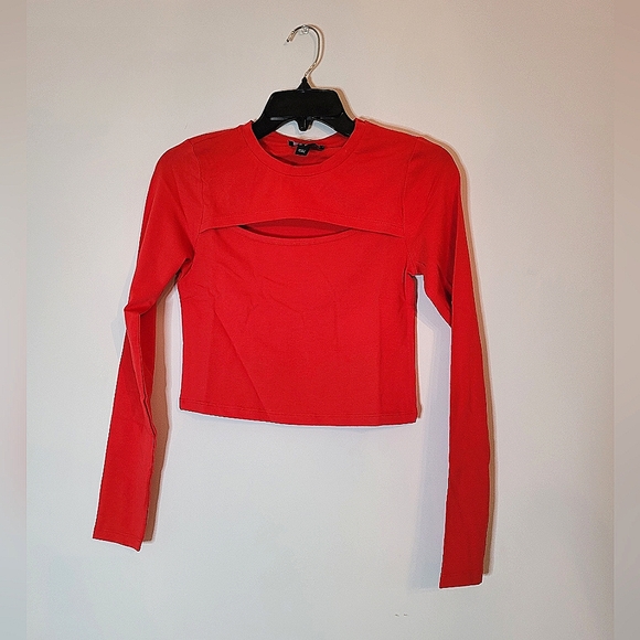 New Look | Tops | Nwt Red Cutout Top | Poshmark